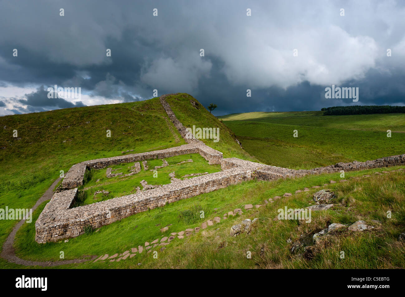 Milecastle 39 on Hadrian's Wall Stock Photo - Alamy