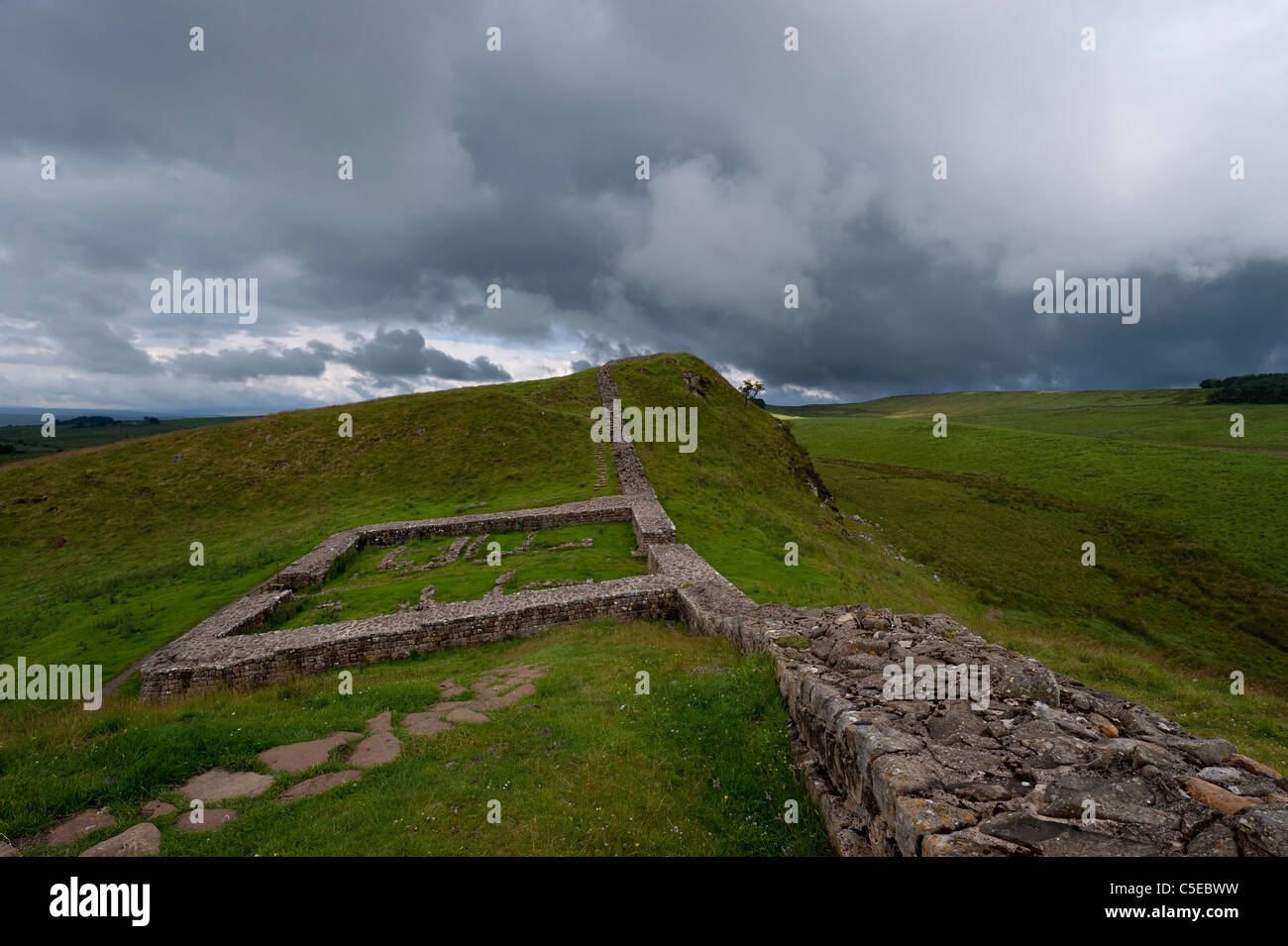Milecastle 39 on Hadrian's Wall Stock Photo - Alamy