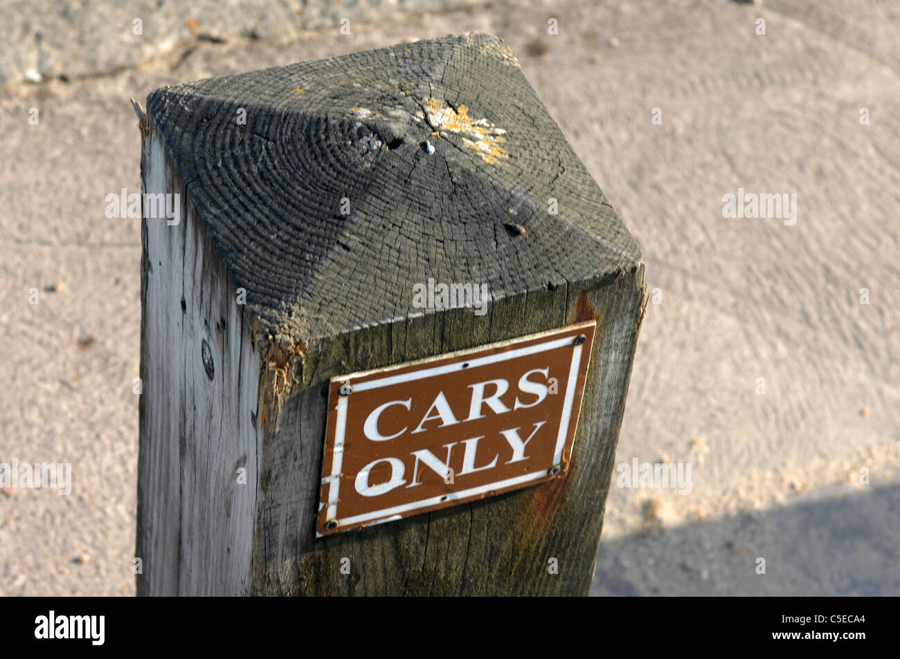 Cars Only sign, Lyme Regis, Dorset, UK Stock Photo - Alamy