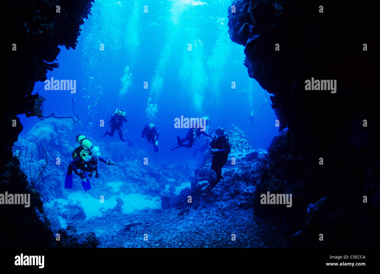Underwater Cave Entrance