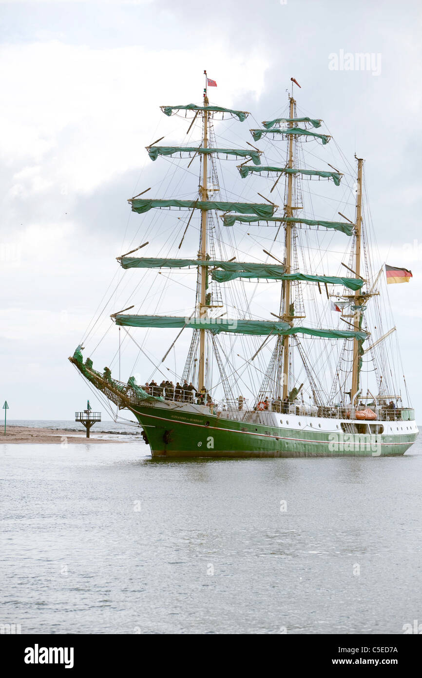 The German vessel "Alexander von Humboldt" sailing ship arriving ...