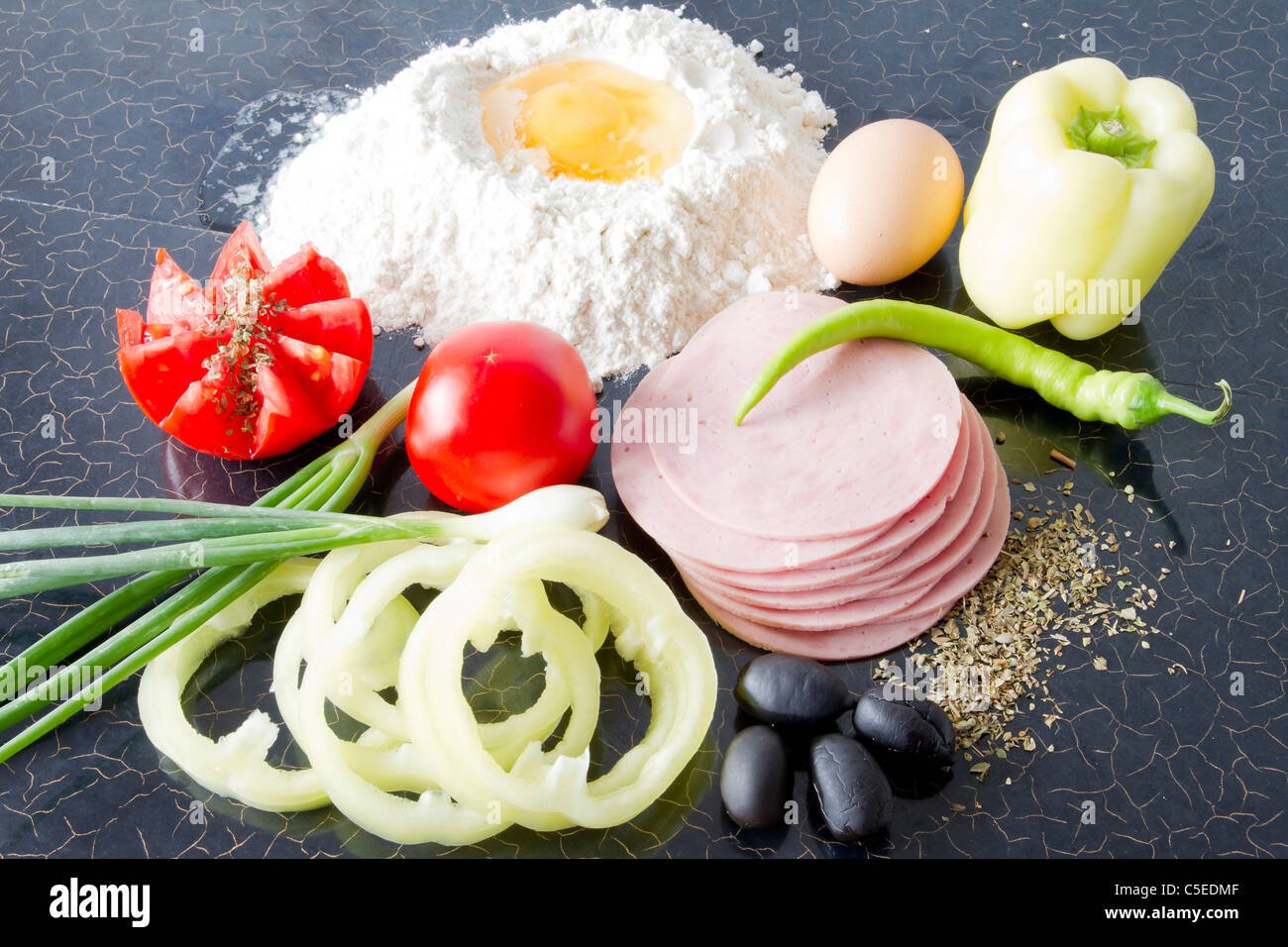 Pizza ingredients hi-res stock photography and images - Alamy
