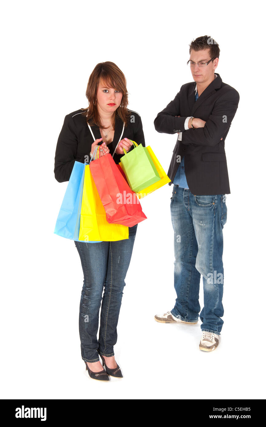 Woman guilty shopping hi-res stock photography and images - Alamy