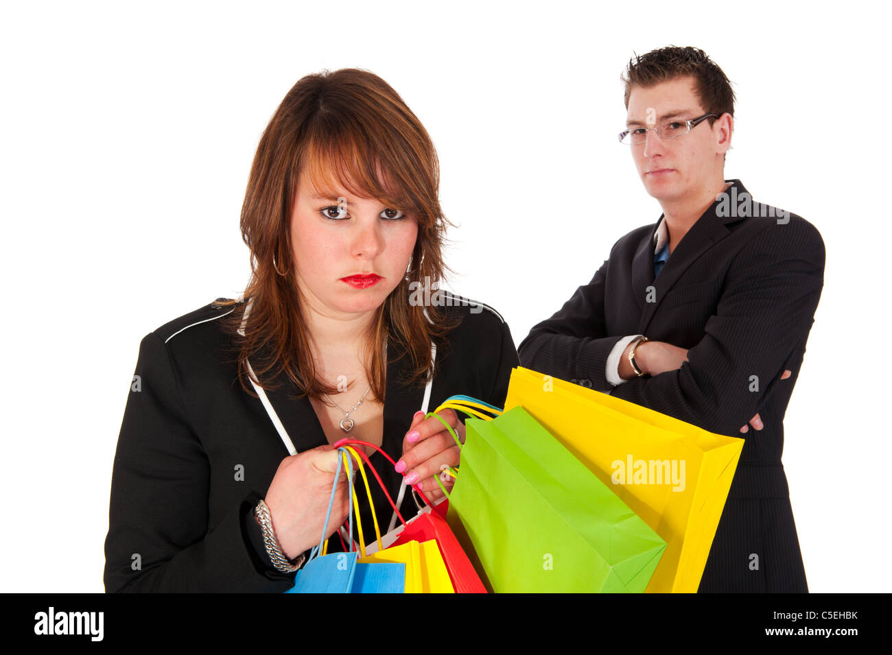 Woman spending lots of money hi-res stock photography and images - Alamy