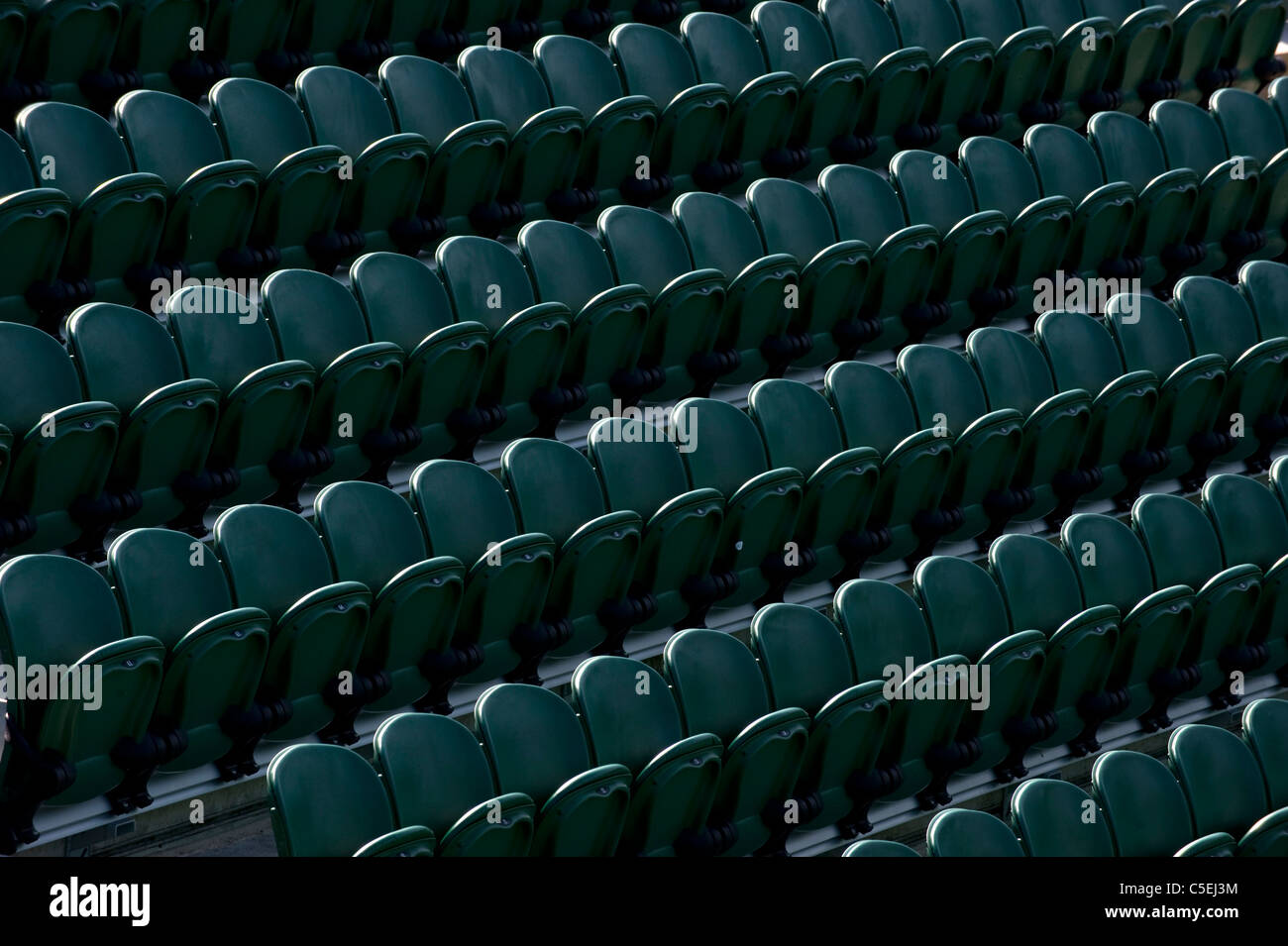 Court 2 seats during the 2011 Wimbledon Tennis Championships Stock ...