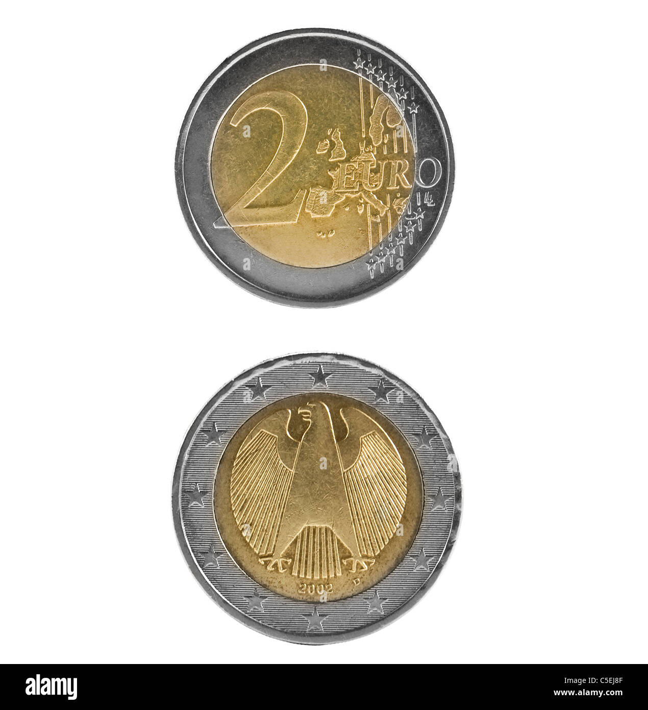 euro coin isolated on white background Stock Photo - Alamy