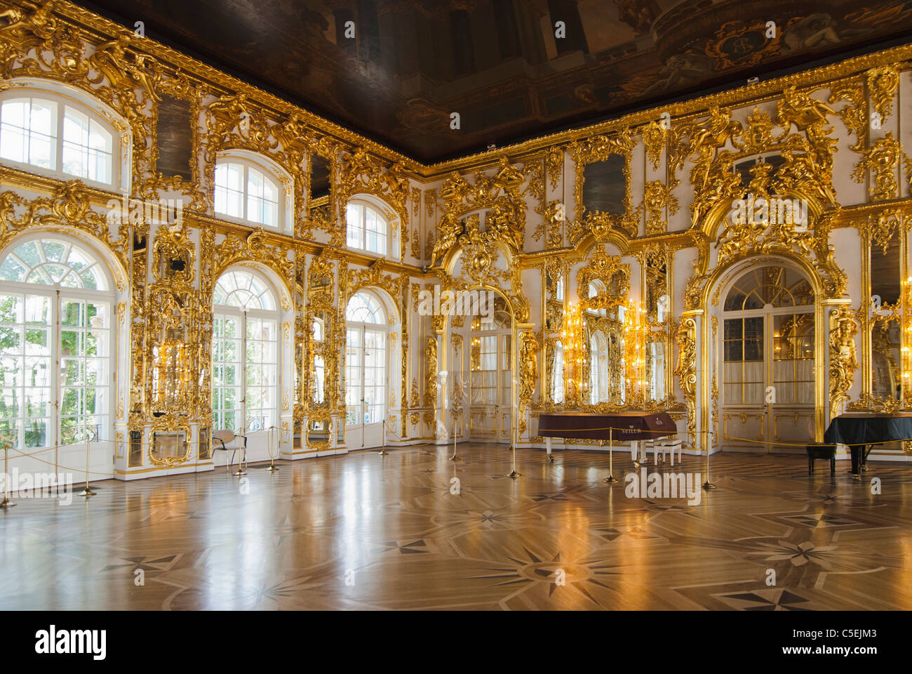 Pushkin Palace Interior Catherine's Palace Hall, Tsarskoe Selo