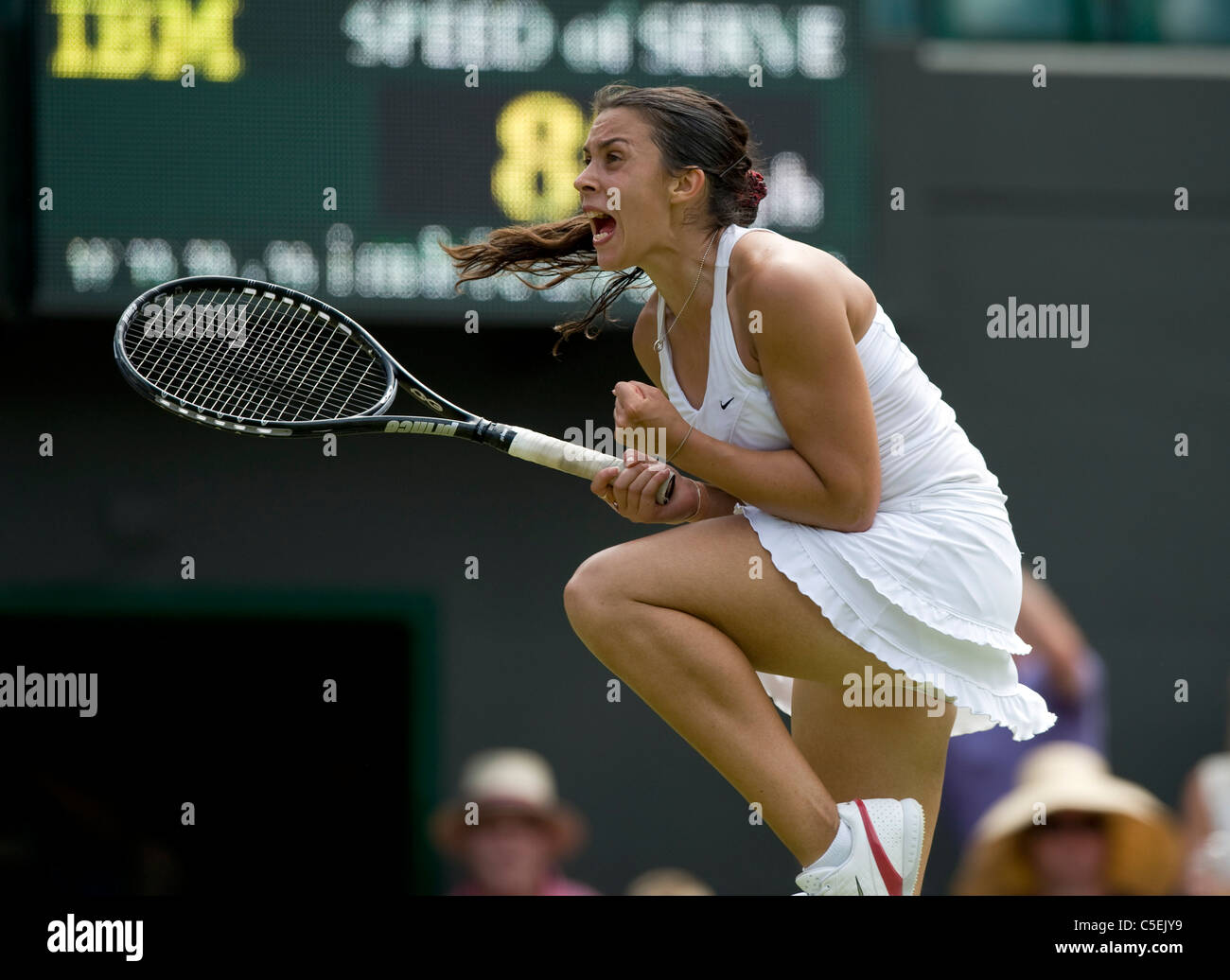 Marion Bartoli (FRA) in action during the 2011 Wimbledon Tennis ...