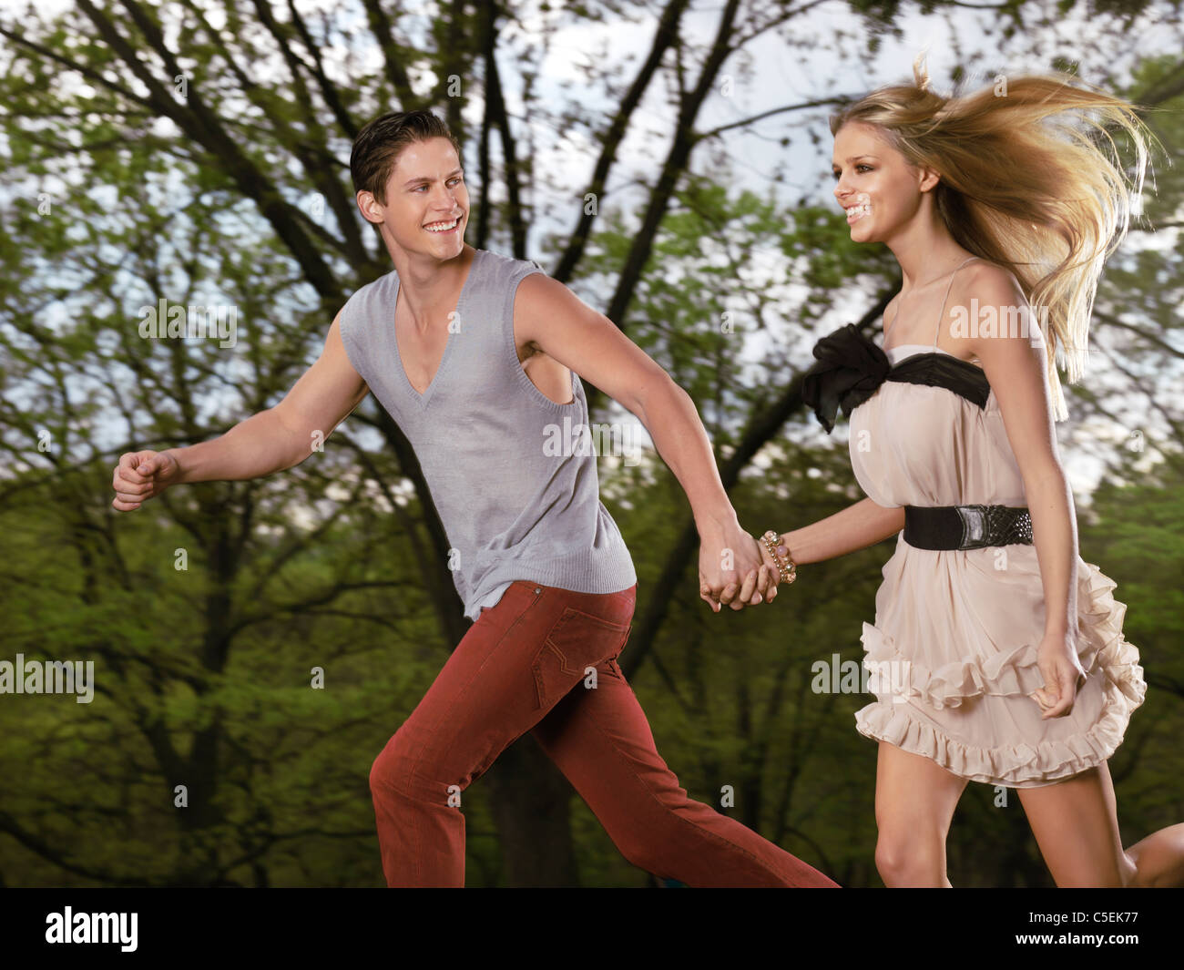 License available at MaximImages.com - Young happy romantic couple ...