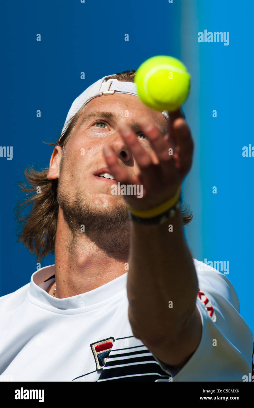 Andreas Seppi of Italy in action, serving Stock Photo - Alamy