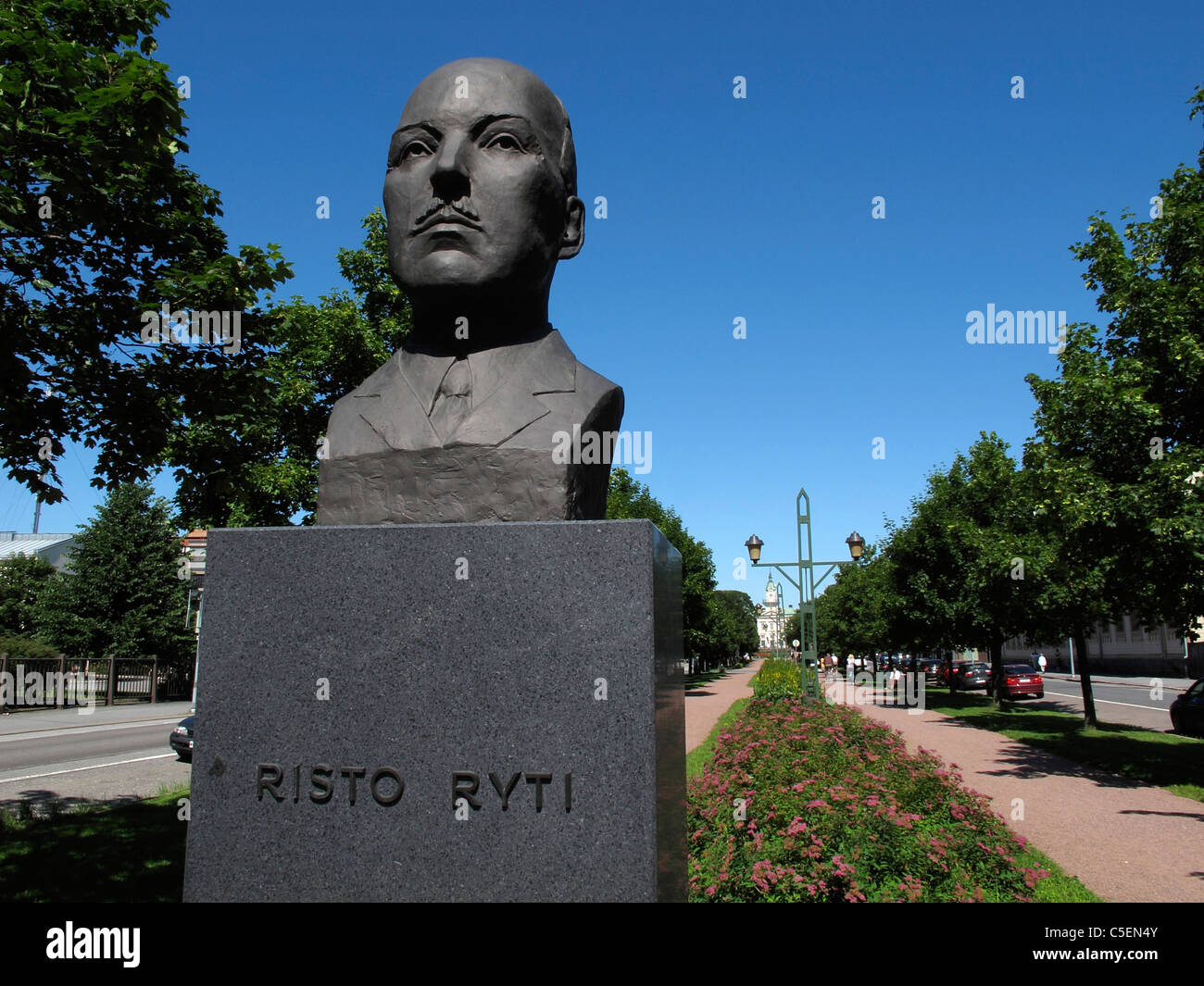Scandinavia Finland Pori Risto Ryti statue Stock Photo - Alamy