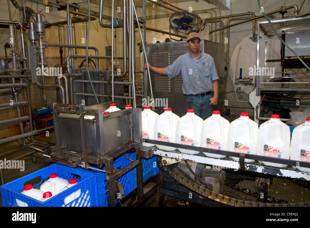 Bottling plant milk company hi-res stock photography and images - Alamy