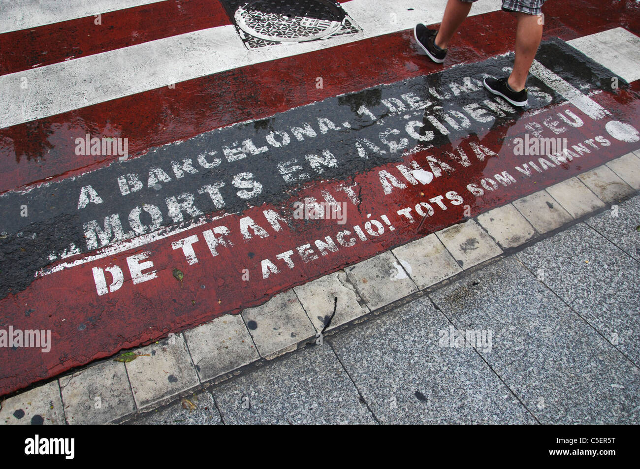 Pedestrian path markers hi-res stock photography and images - Alamy