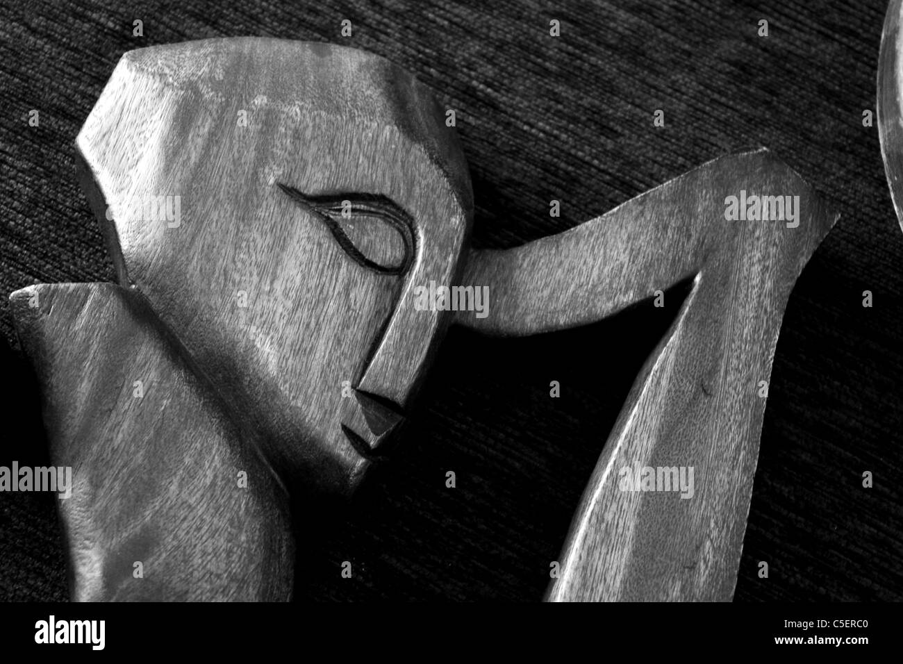 Abstract sculpture, wood Black and White Stock Photos & Images - Alamy