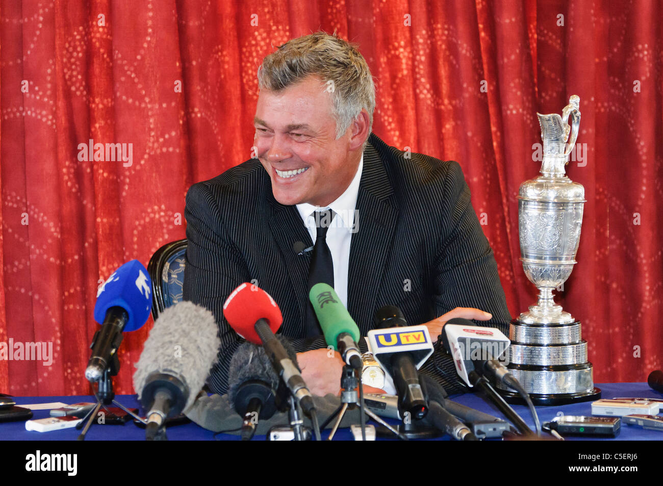 Darren Clarke returns to Royal Portrush Golf Club after winning the 2011 British Open ...