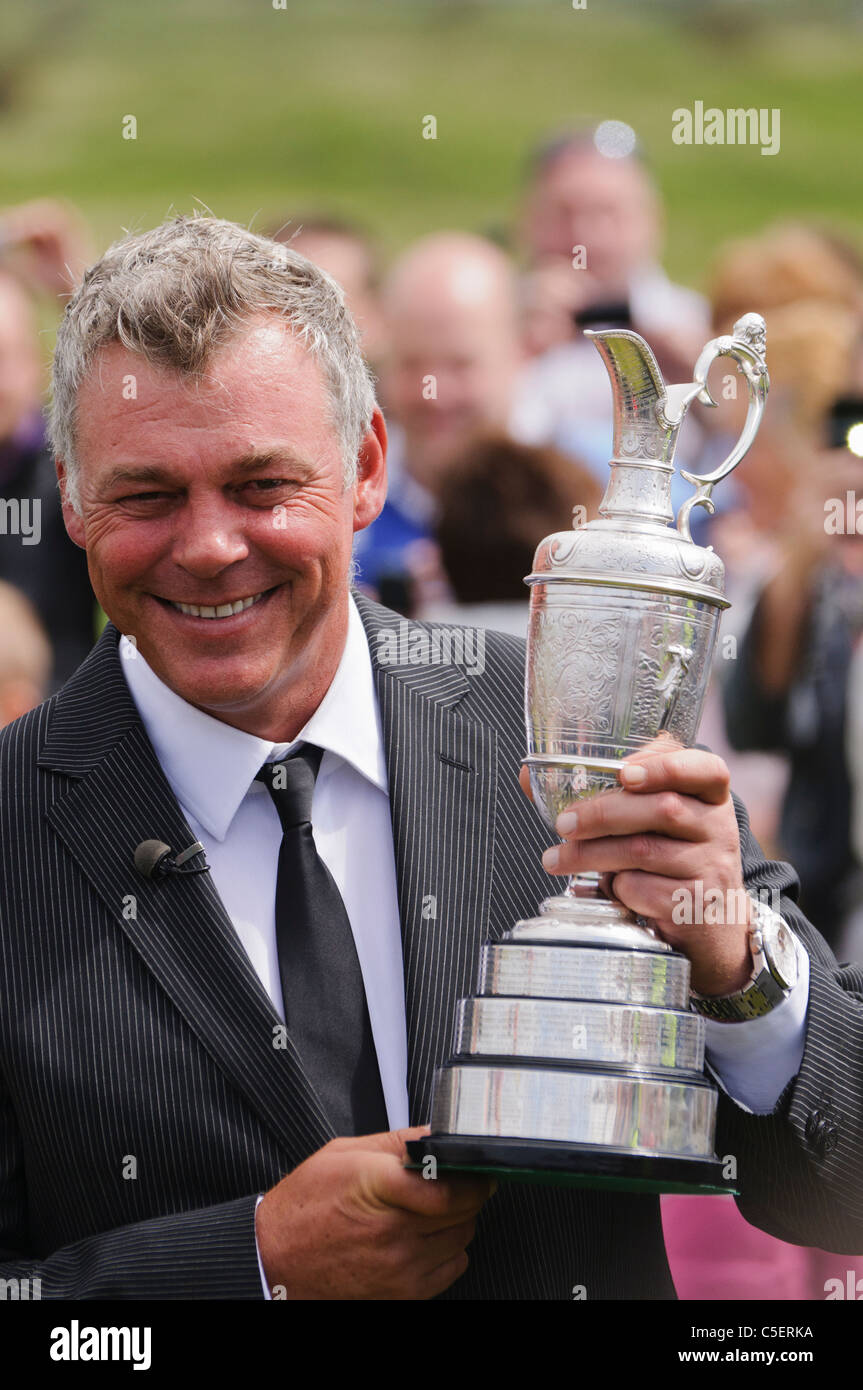 Darren Clarke returns to Royal Portrush Golf Club after winning the 2011 British Open ...