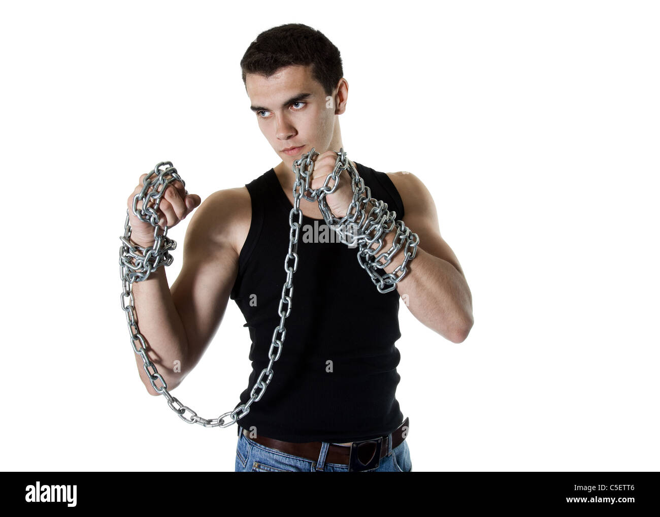Man chain isolated on hi-res stock photography and images - Alamy