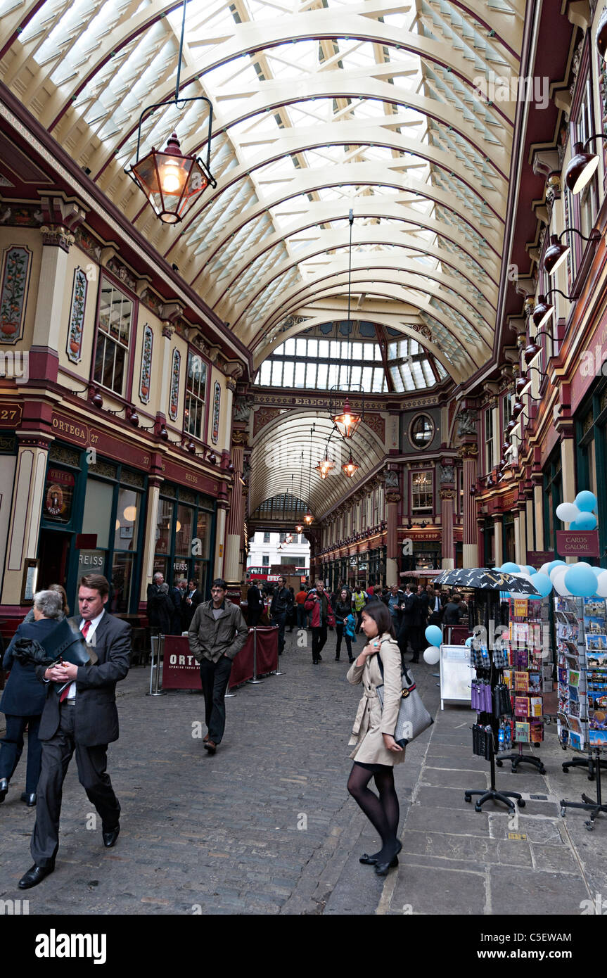 Leaden hall market arcade in city of london next to lloyds of london ...