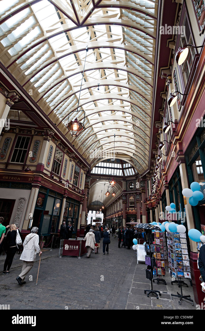 Leaden hall market arcade in city of london next to lloyds of london ...