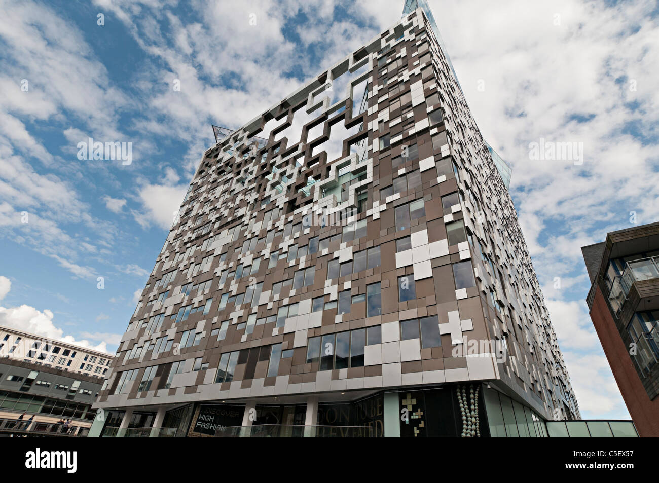 the cube in Birmingham new office and residential building in front of ...