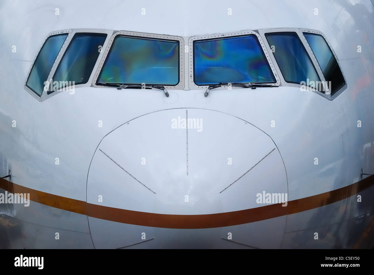 Nosecone and front screen of large aircraft Stock Photo - Alamy