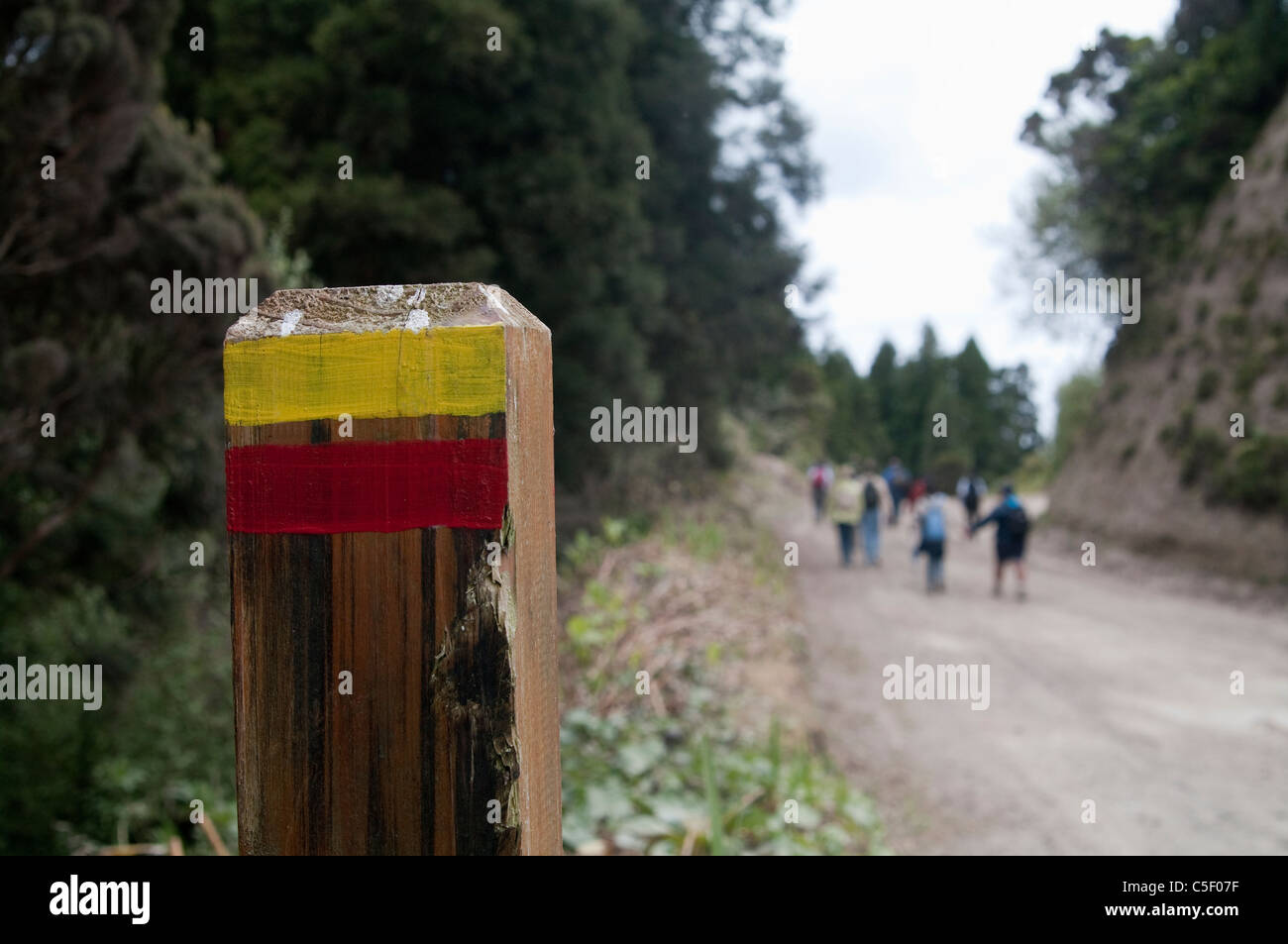 Red trail marker hi-res stock photography and images - Alamy