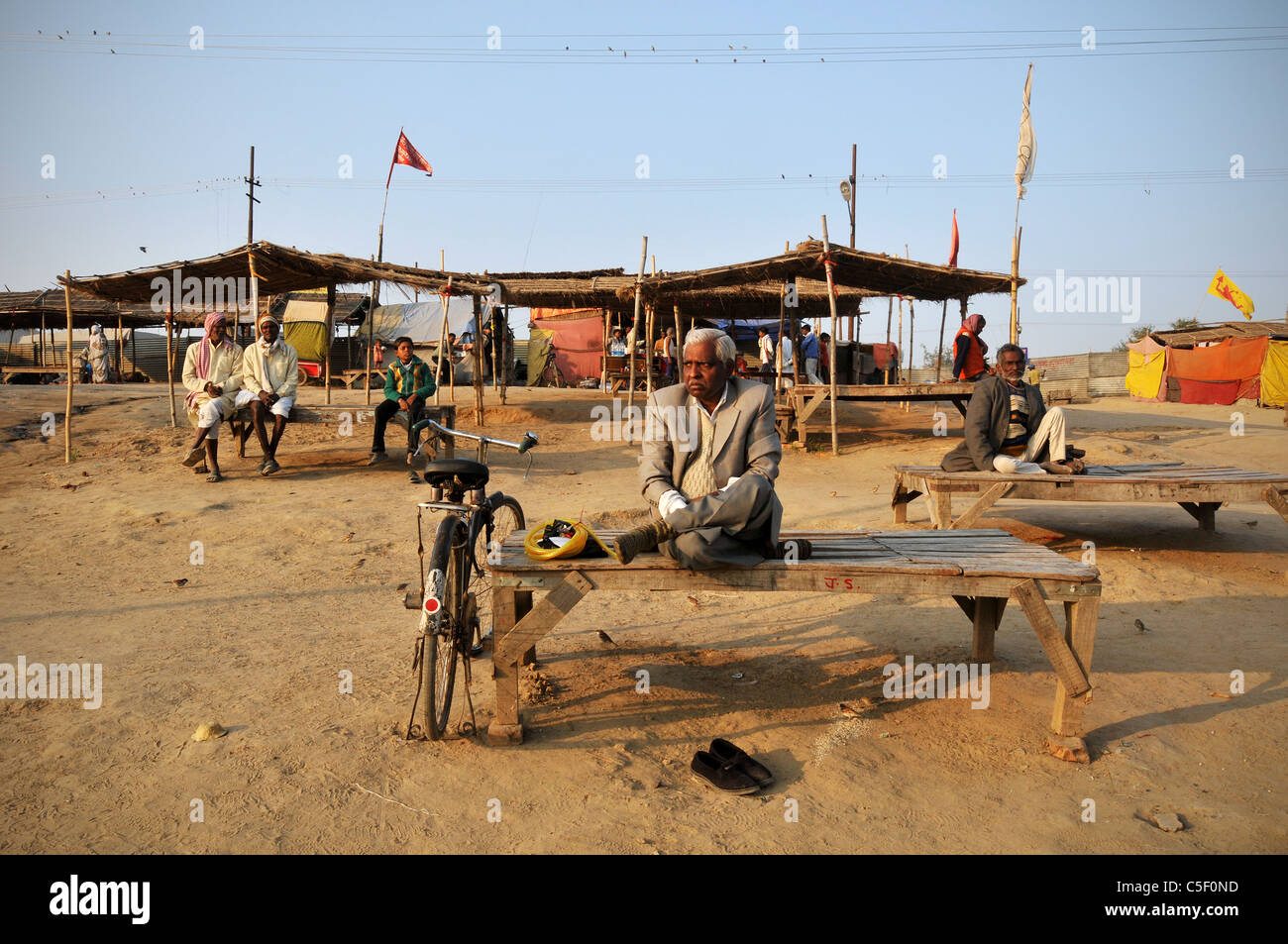 The Magh Mela (a Hindu religions fair) in Allahabad, India Stock Photo ...