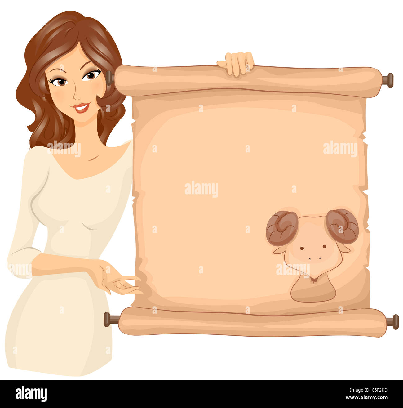 An Arian Holding a Scroll With the Image of a Ram Printed on it Stock ... An Arian Holding a Scroll With the Image of a Ram Printed on it Stock ...