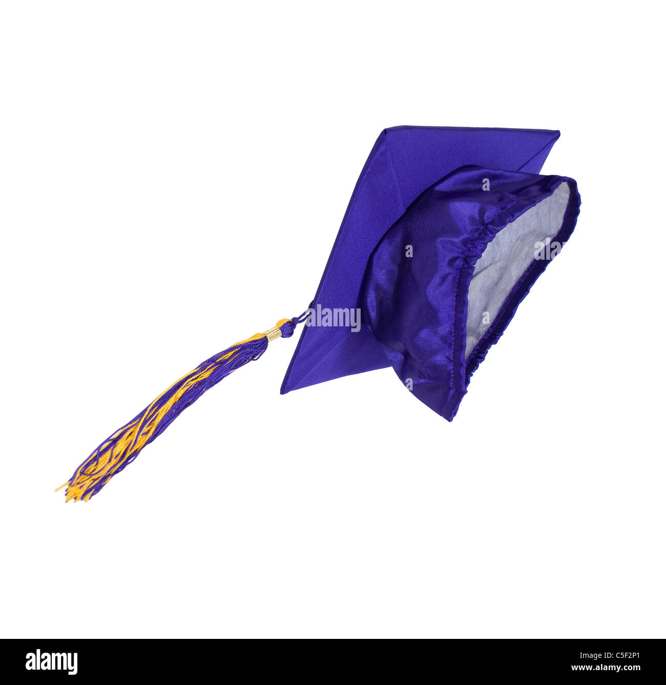 Graduation mortar board with tassel thrown used during ceremonies ...