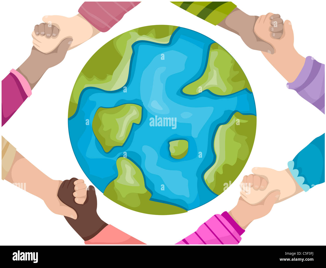 A Group of Children's Hands Encircling a Globe Stock Photo - Alamy