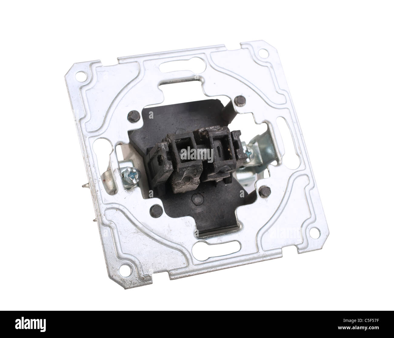 dismantled socket isolated on white background Stock Photo - Alamy