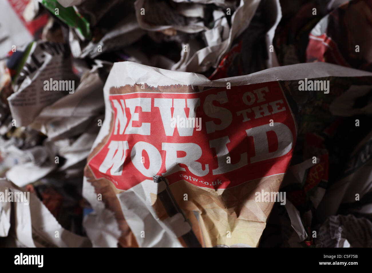 News of the World newspaper. Picture by James Boardman Stock Photo - Alamy