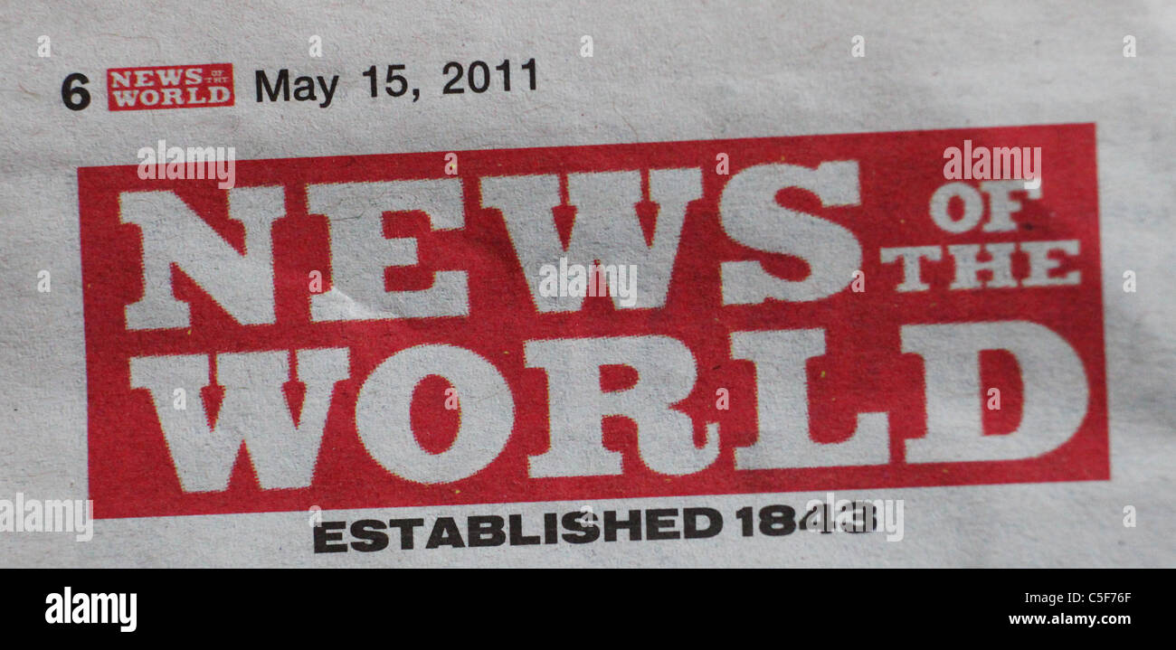 News of the World newspaper. Picture by James Boardman Stock Photo - Alamy