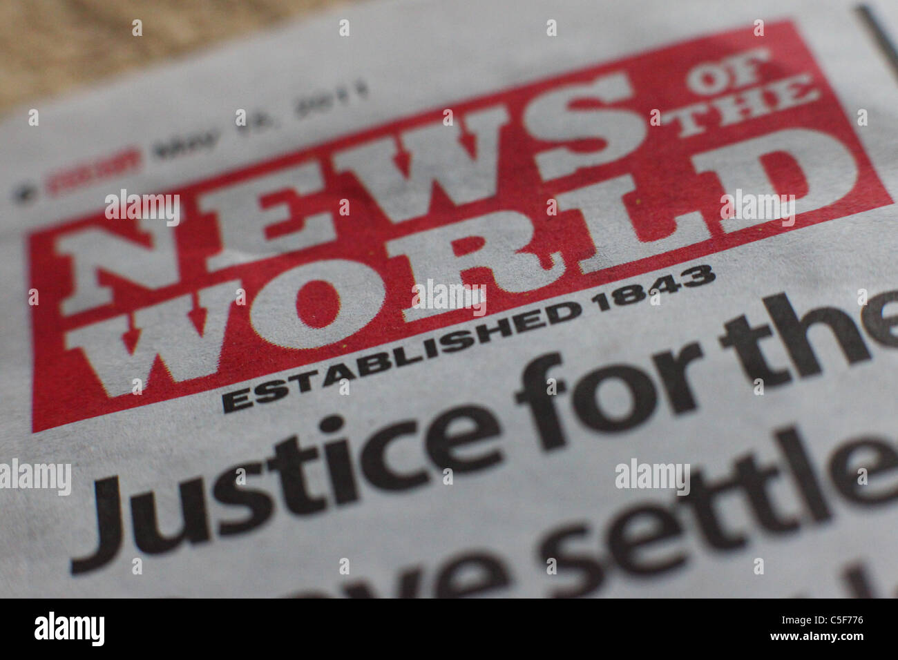 News of the world newspaper hi-res stock photography and images - Alamy