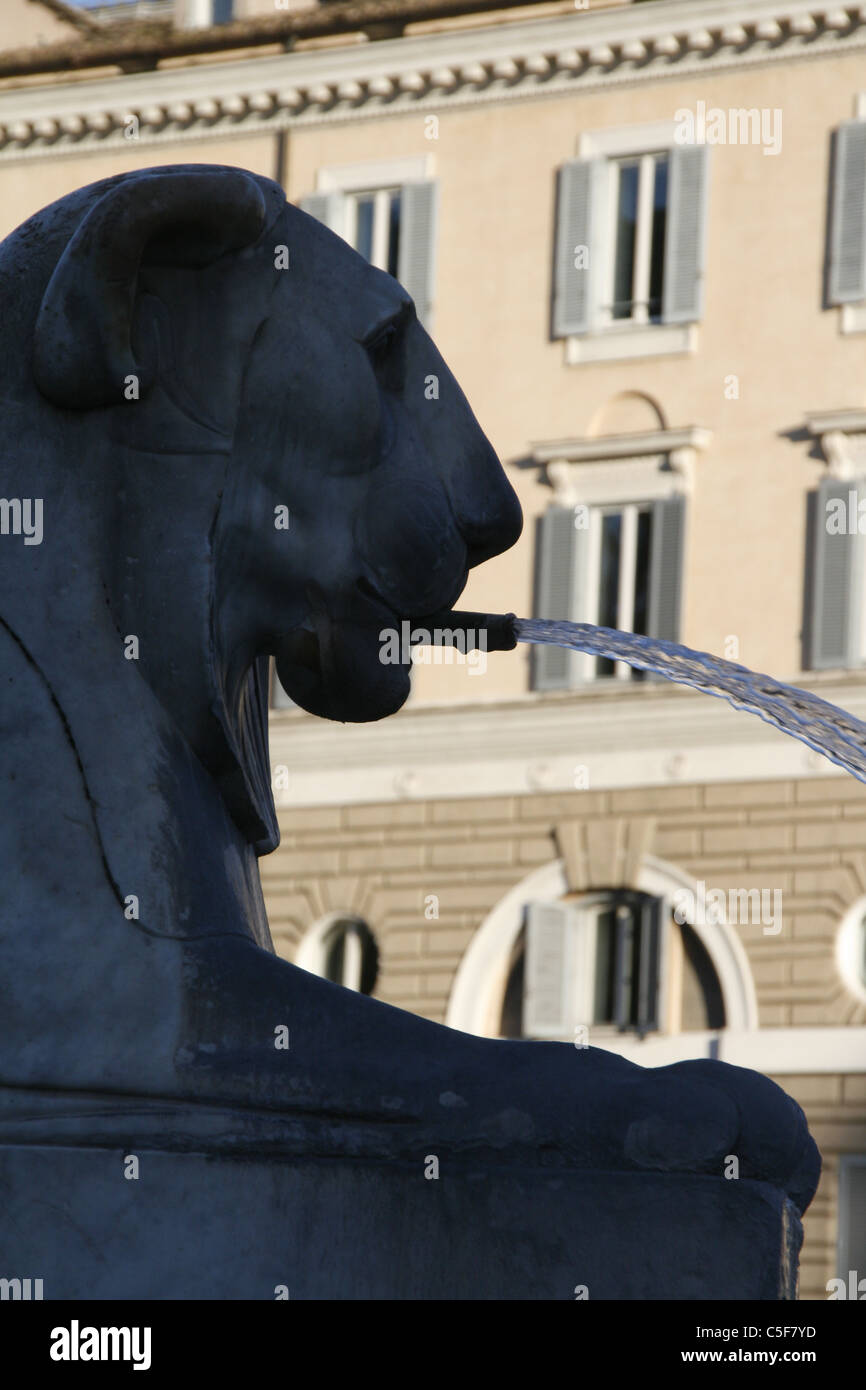 Italy rome fountain head lion hi-res stock photography and images - Alamy