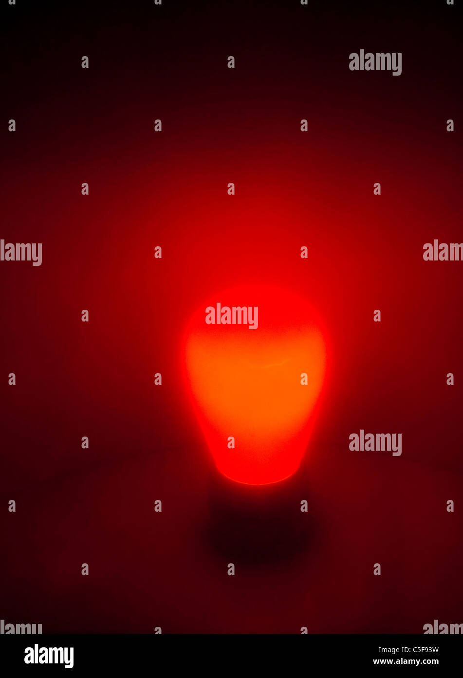 Glowing Red Light Stock Photo - Alamy