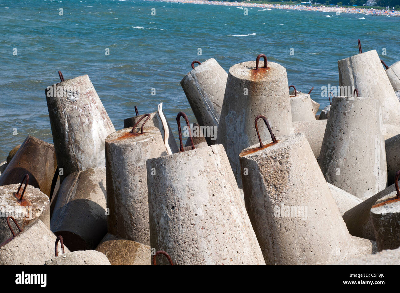 big breakwater on the sea Stock Photo - Alamy