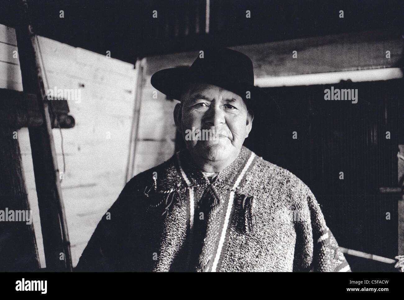CHILE. Native Mapuche farmer in the southern region of Temuco Stock ...