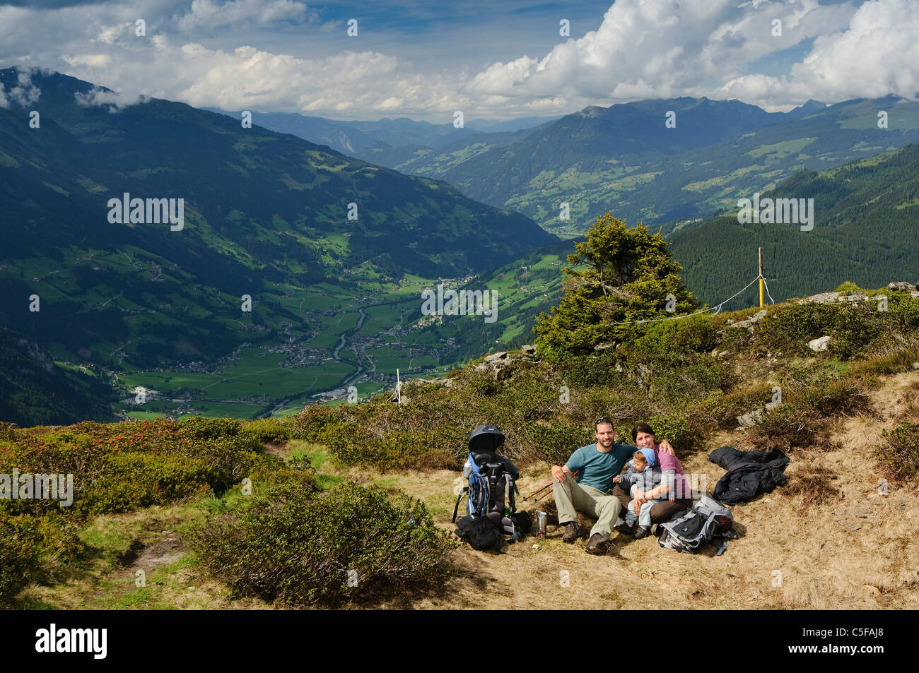 Zillertal, Tyrol, Austria hiker on the scenic trail Stock Photo - Alamy