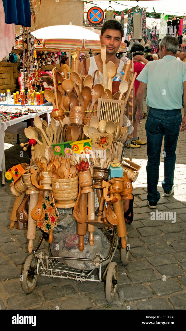 Ayavalik old town Market Bazaar Turkey Turkish wooden Kitchen Spoons ...