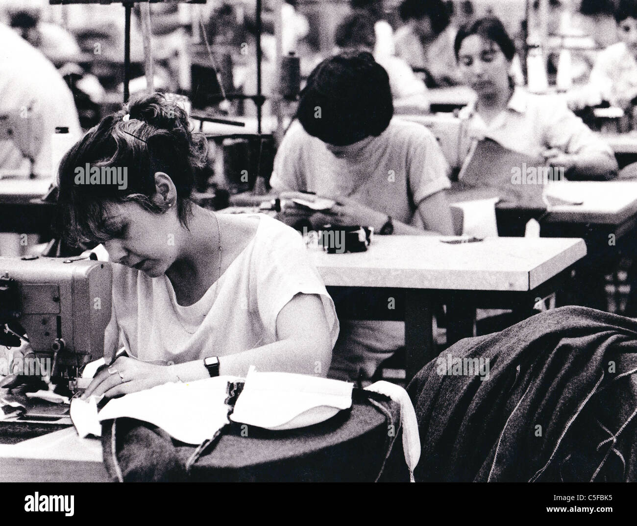 HONDURAS. Women textile workers in maquila plant in San Pedro Sula ...