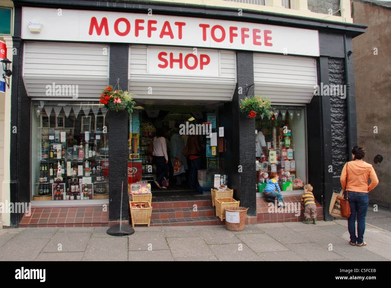 The Moffat Toffee Shop in the town of Moffat, Dumfries and Galloway ...