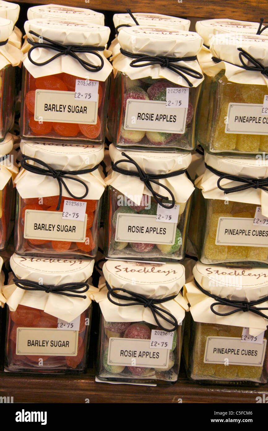 Jars of sweets in shop Stock Photo - Alamy