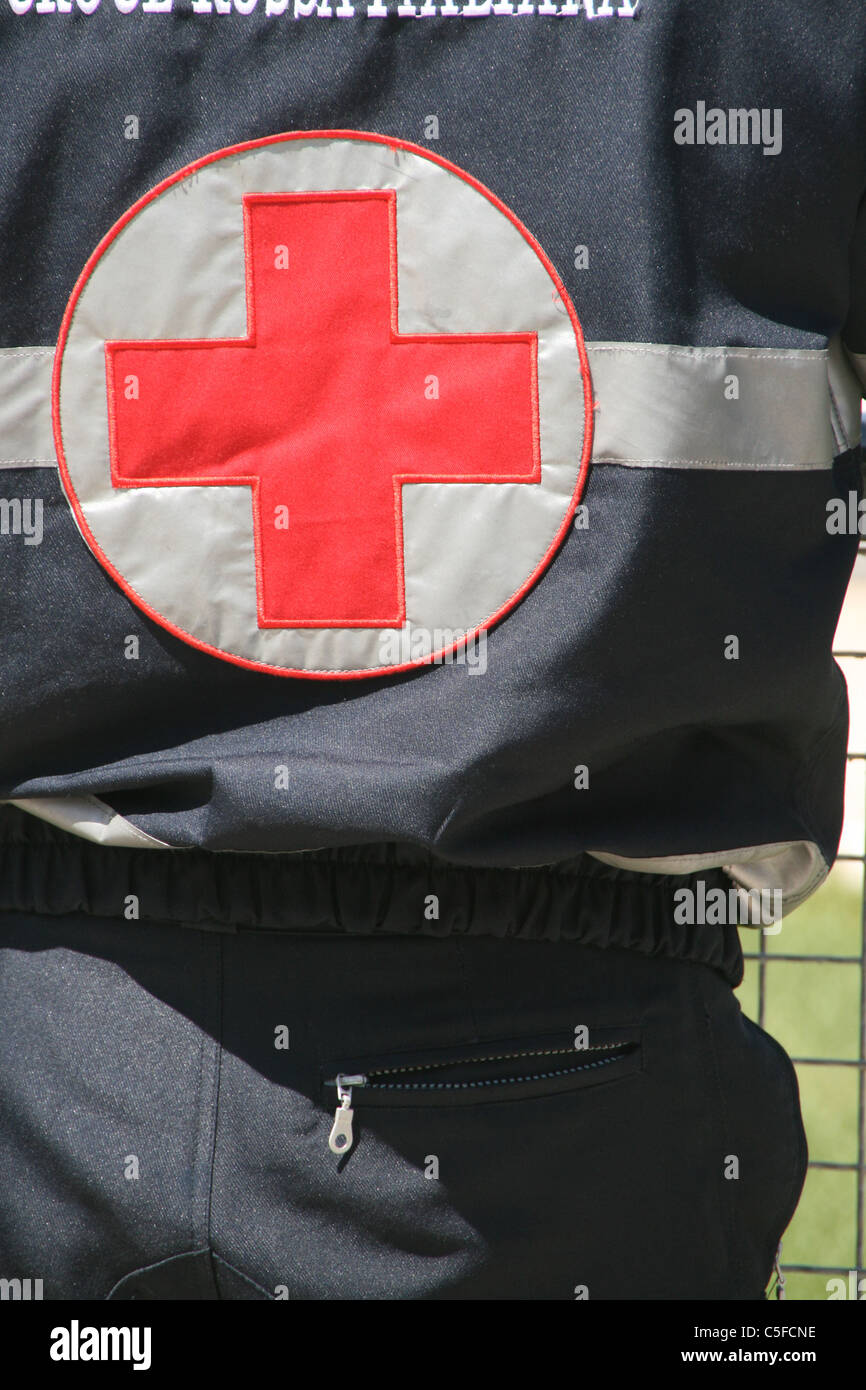 Red cross worker clothing hi-res stock photography and images - Alamy