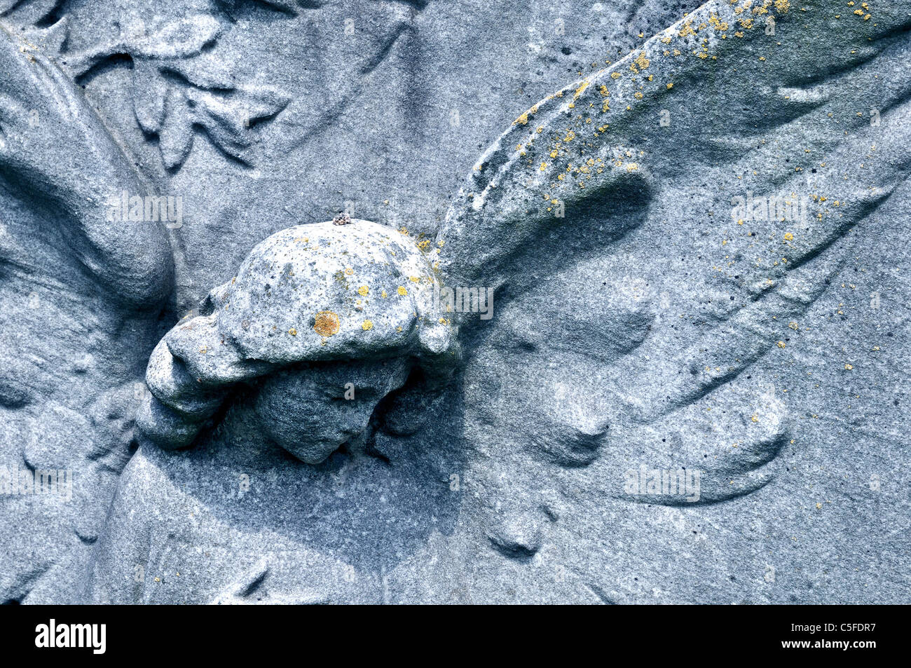Close up of stone angel on gravestone Stock Photo - Alamy