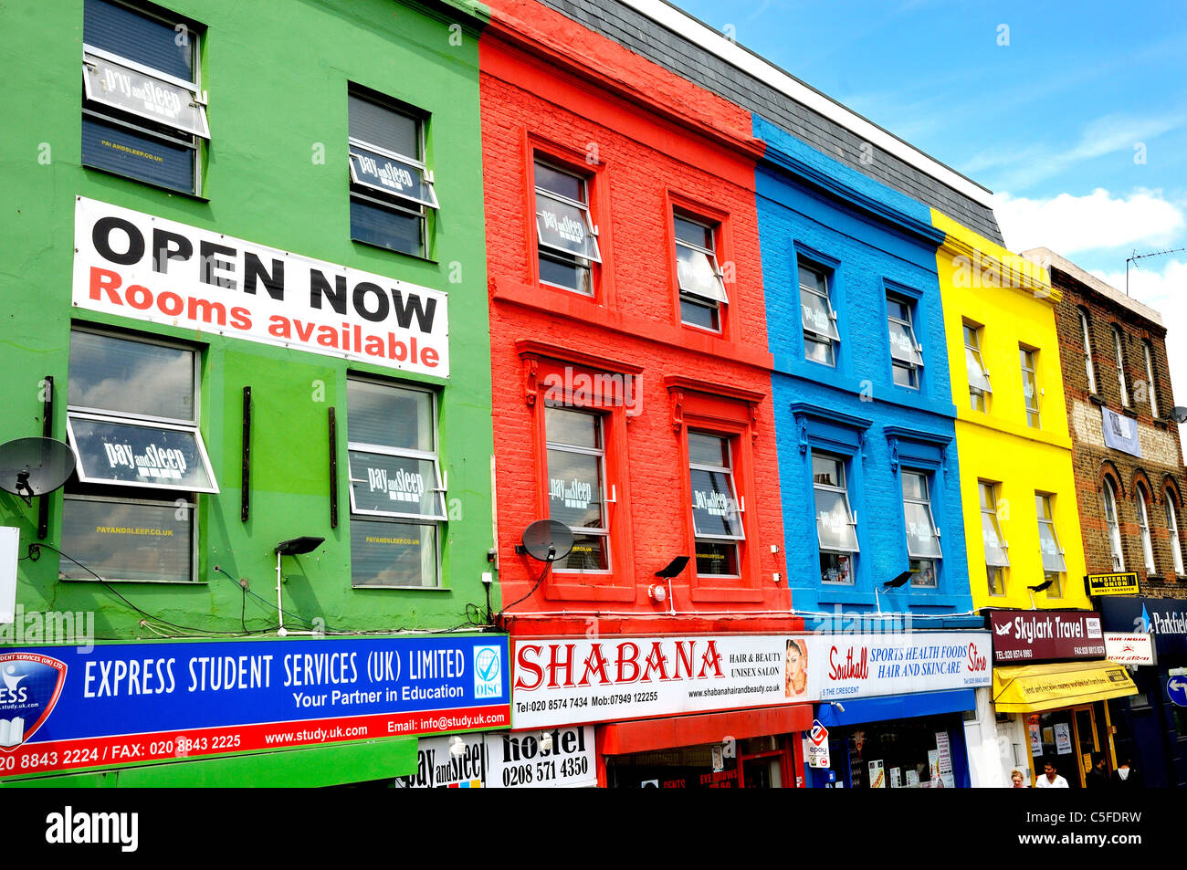 Colourful buildings at Southall West London Stock Photo - Alamy