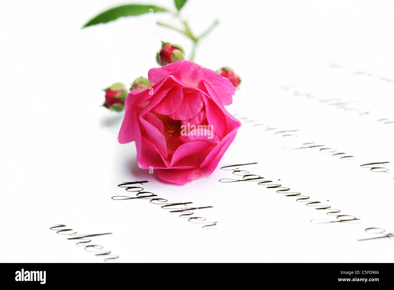 Vintage handwriting love letter Cut Out Stock Images & Pictures - Alamy