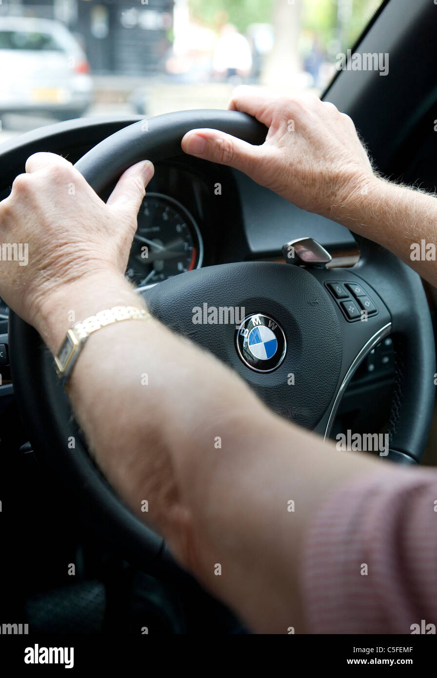 Bmw steering wheel hi-res stock photography and images - Alamy