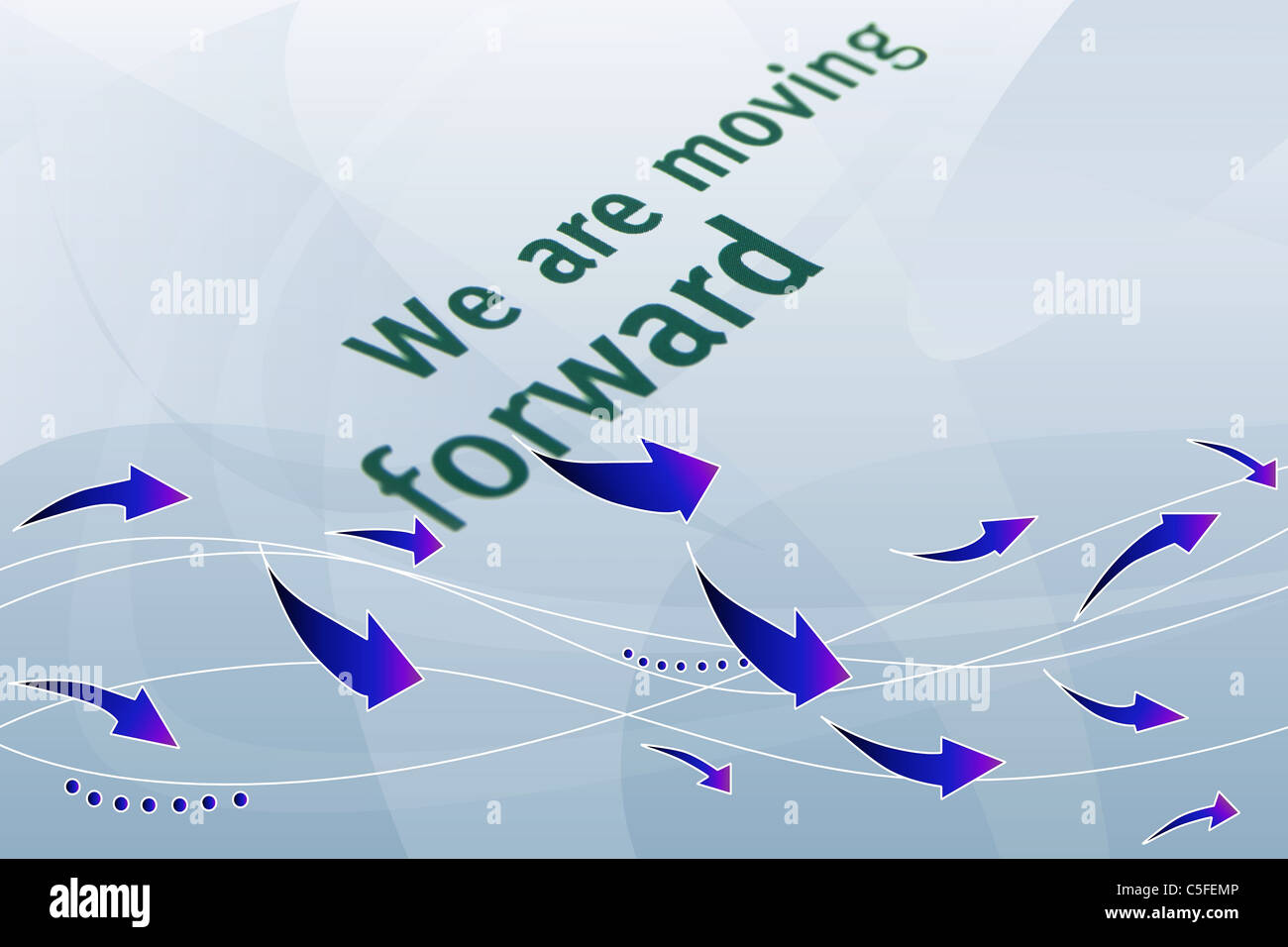 We are moving forward illustration Stock Photo - Alamy