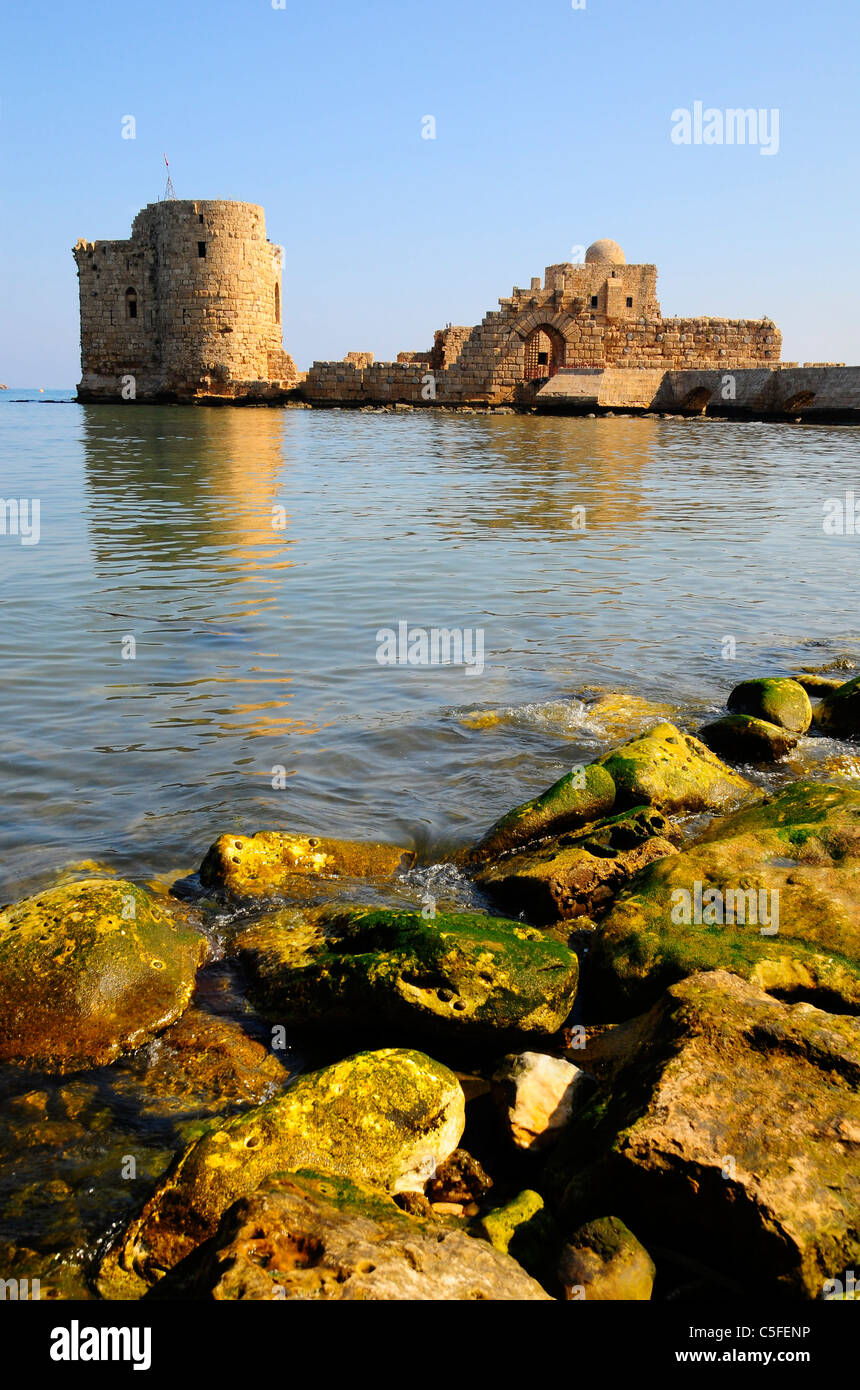 Crusader castle . Sidon ( Saida ) . Middle East. Lebanon Stock Photo ...
